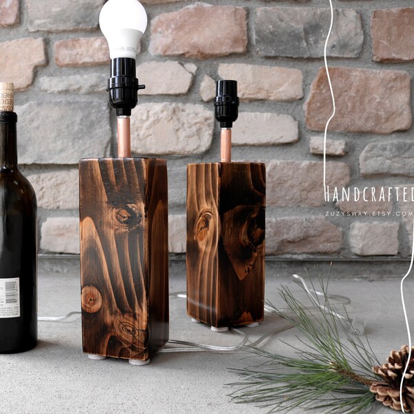 Small Wood Lamp - Etsy