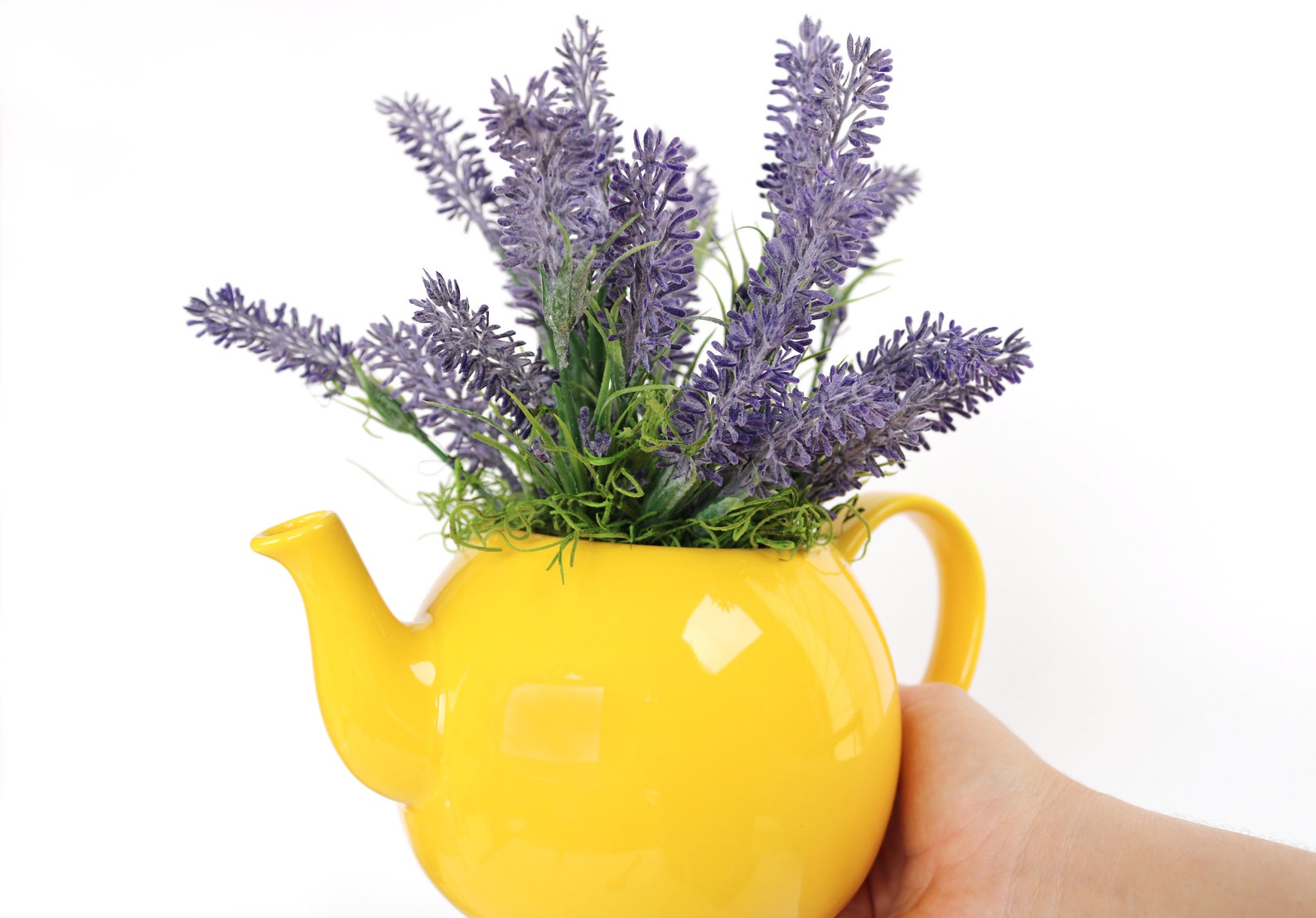 Potted Lavender in Porcelain Teapot Mother's Day Gift | Etsy
