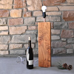 Rustic Tall Wood Table Lamp Handmade Natural Wooden Lamp Base Buffet ...