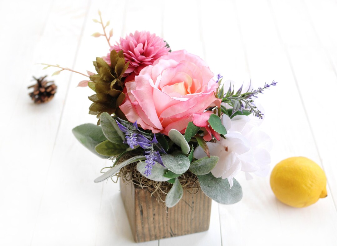 Rustic Flower Arrangement Spring Summer Floral Table Centerpiece ...