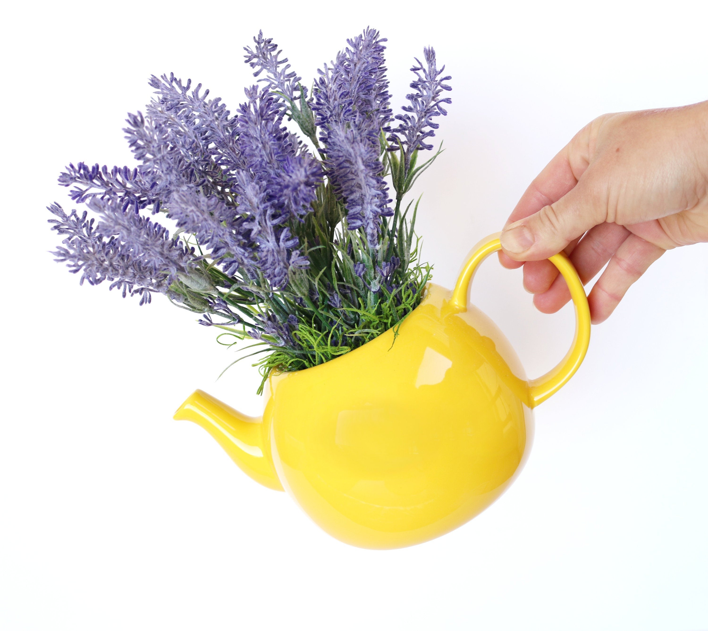 Potted Lavender in Porcelain Teapot Mother's Day Gift | Etsy