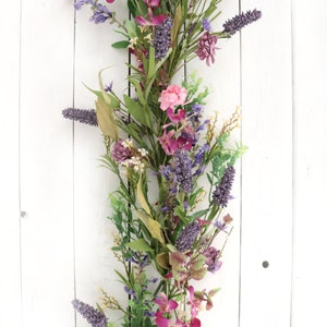 Wildflower Garland: Handmade Artificial Meadow Flowers Garland Summer ...