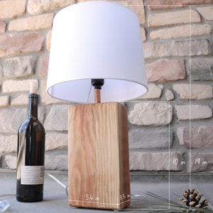 Small Wood Table Lamp | Handcrafted Solid Wood Lamp Base Custom Finish ...