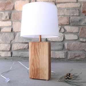 Small Wood Table Lamp | Handcrafted Solid Wood Lamp Base Custom Finish ...