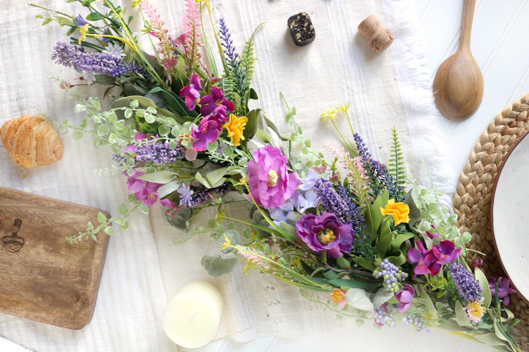 Summer Wildflowers Garland: Handmade Artificial Wild Flowers Birthday ...