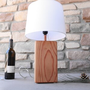 Primitive Wood Table Lamp: Handcrafted Rustic Farmhouse Lighting, Solid ...
