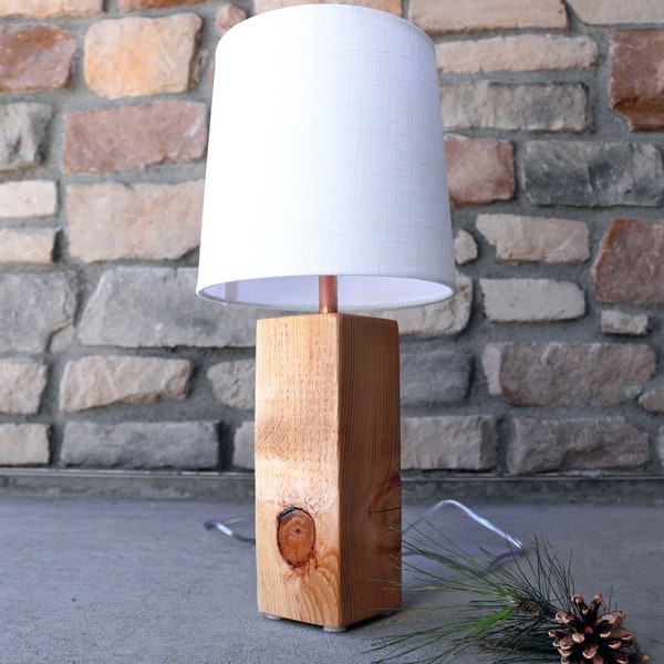 Rustic Wood Lamp - Etsy
