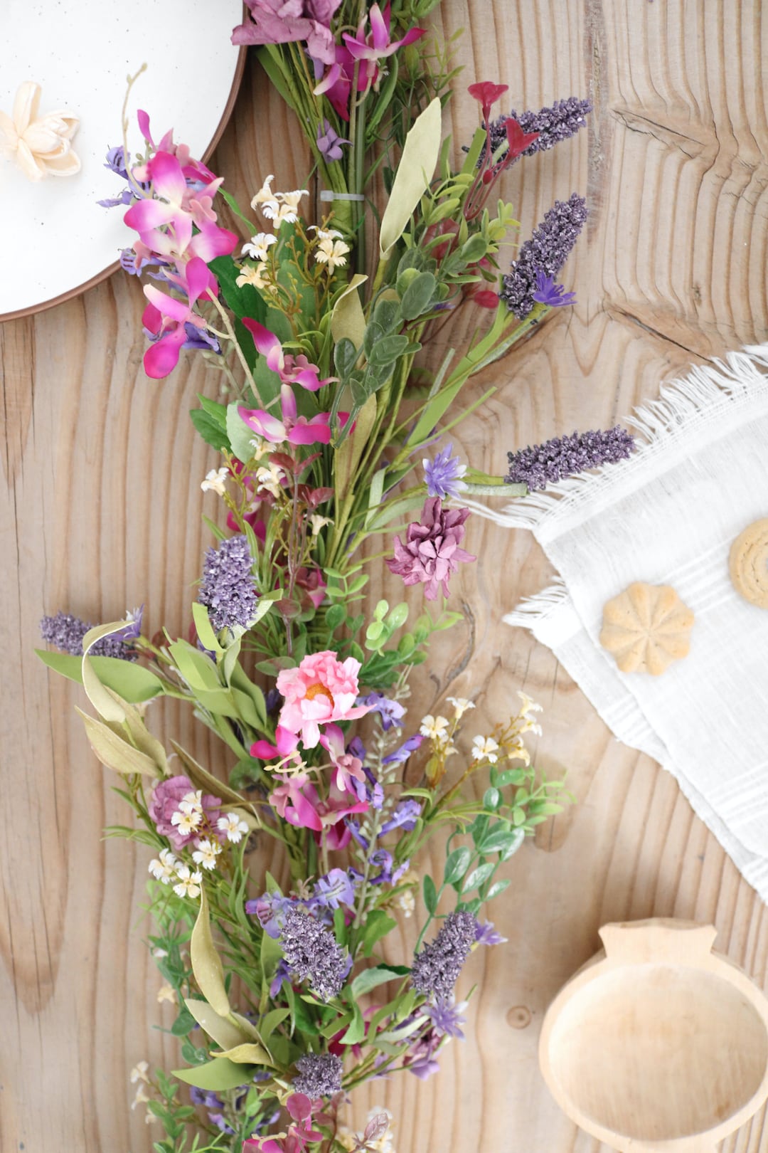 Summer Wildflower Garland: Faux Flowers Garland Decor Bridal Shower ...