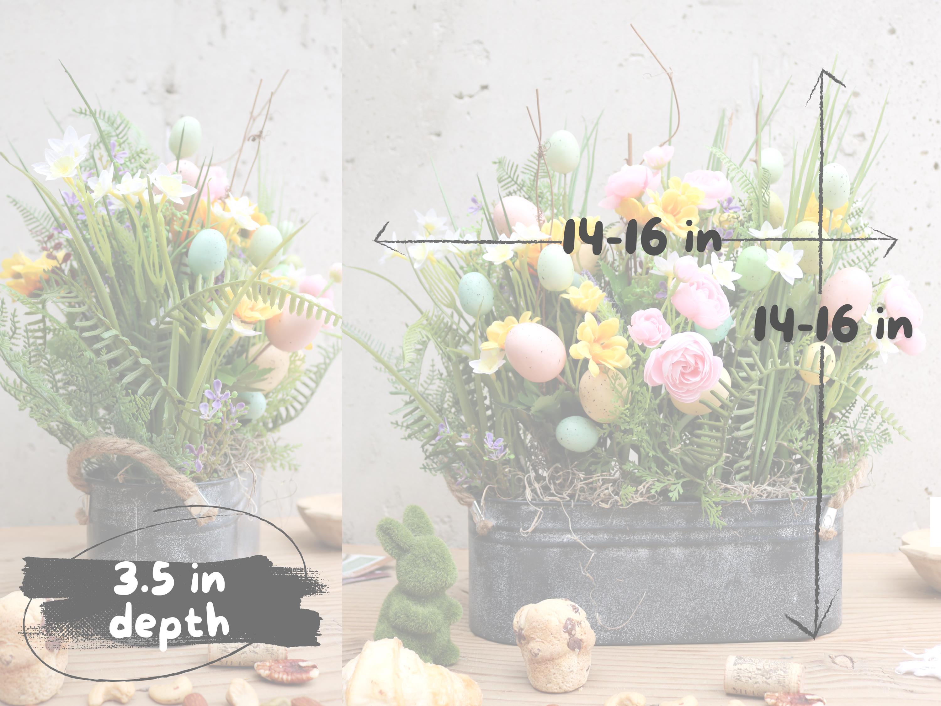 Rustic Easter Centerpiece: Spring Artificial Wildflower Arrangement ...