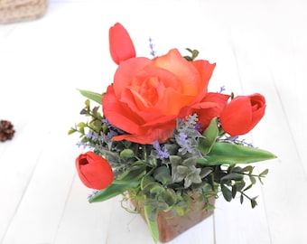 Small Red Rose Bouquet - Etsy