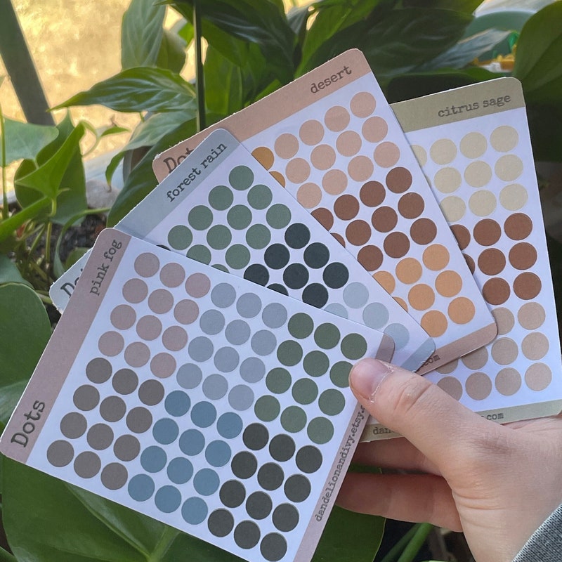 Coloured Dot Stickers - Etsy