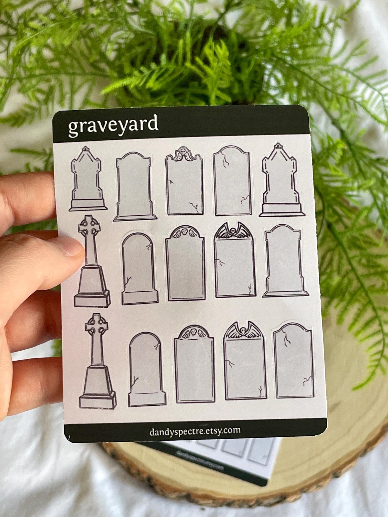Graveyard Tombstone/headstone Sticker Sheet - Etsy