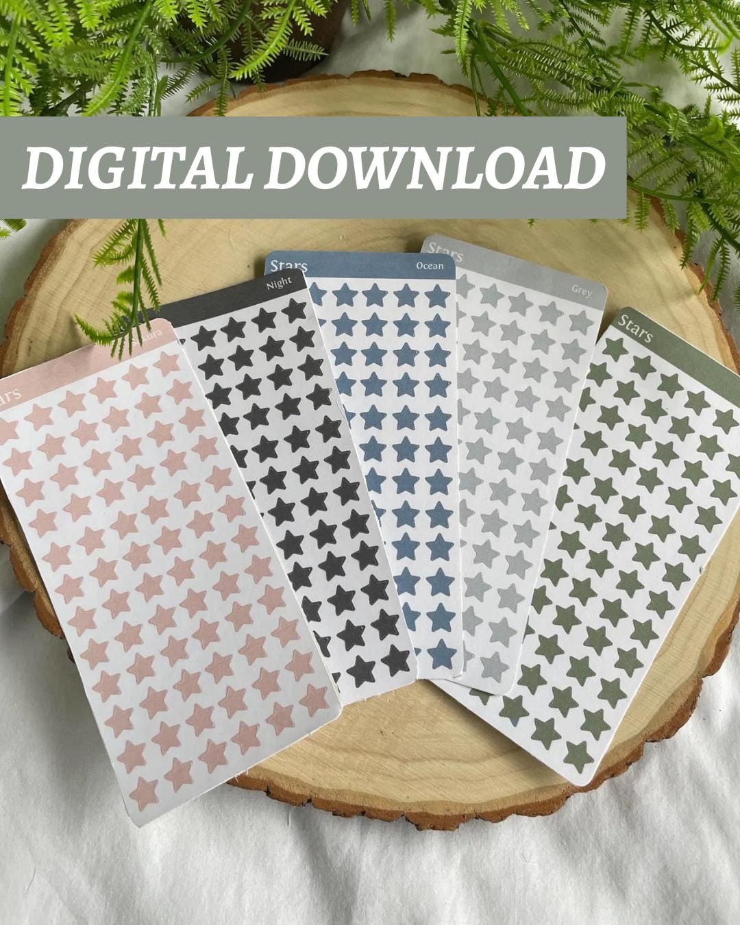 Tiny Star Sticker Sheets | DIGITAL DOWNLOAD | Planning, Journaling ...