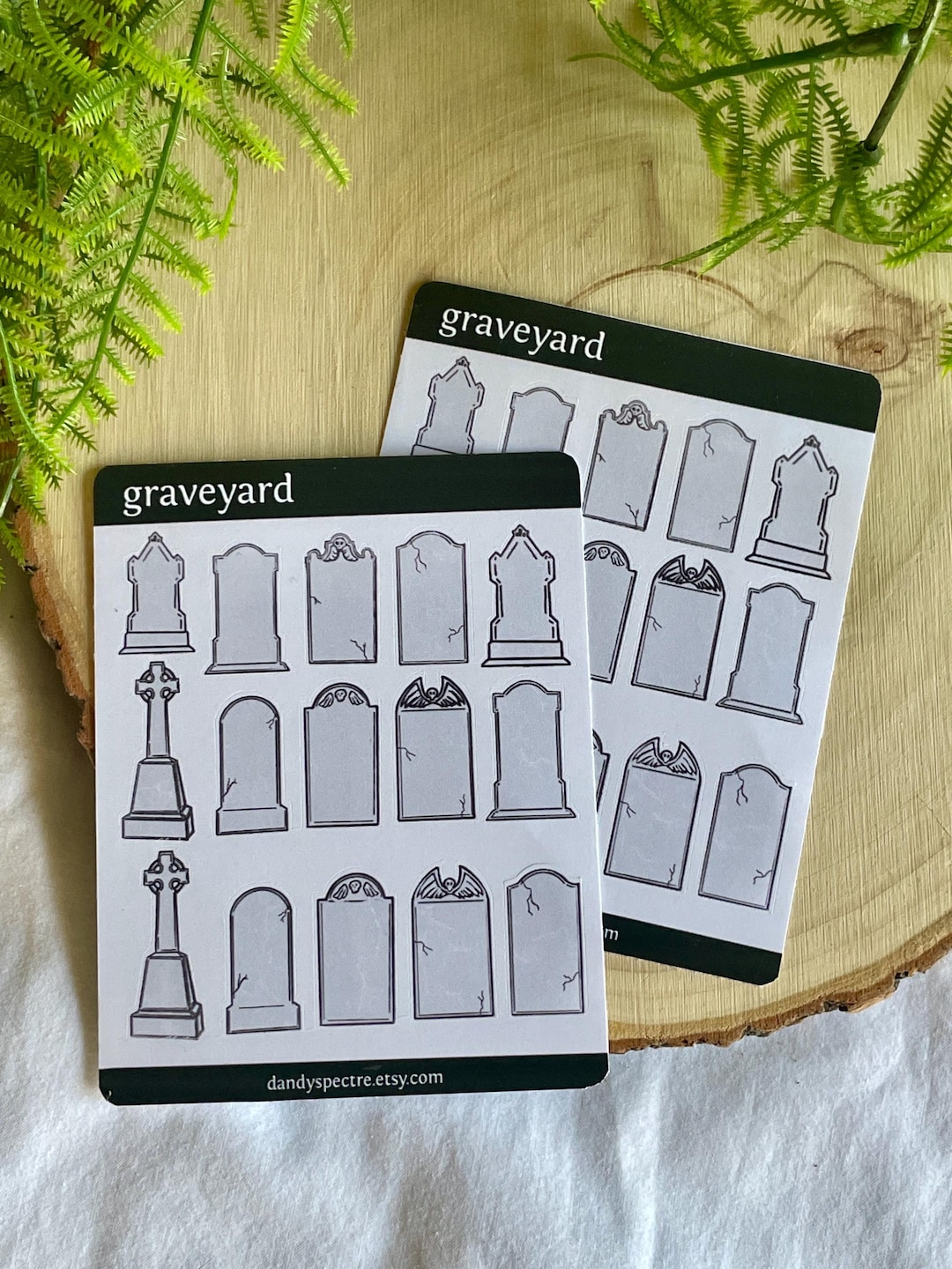 Graveyard Tombstone/headstone Sticker Sheet - Etsy