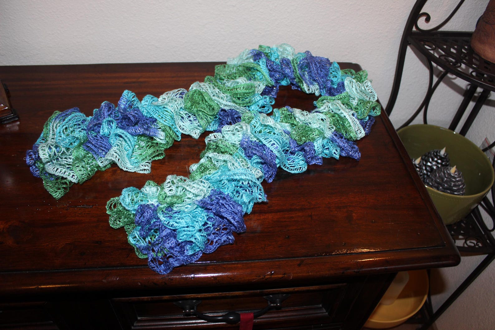 Scarf/starbella Yarn/vintage/ruffles/knitted/gifts/valentines Day/any ...