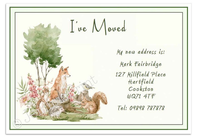 20 Printed Personalised Change of Address new Home Moving - Etsy UK