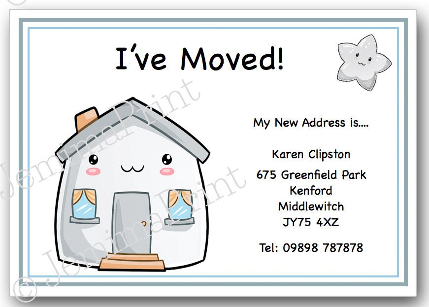 20 Printed Personalised Change of Address Cards I've - Etsy