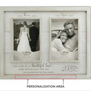 Then and Now 25th Anniversary Wood Frame - Etsy