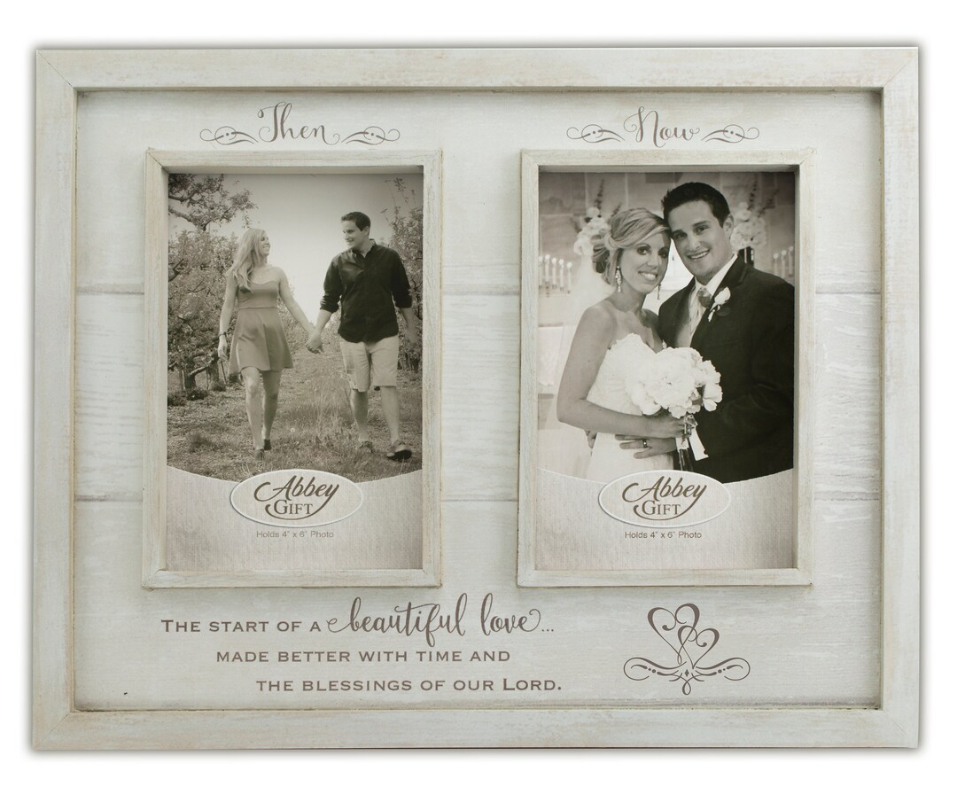 Then and Now Anniversary Wood Frame - Etsy