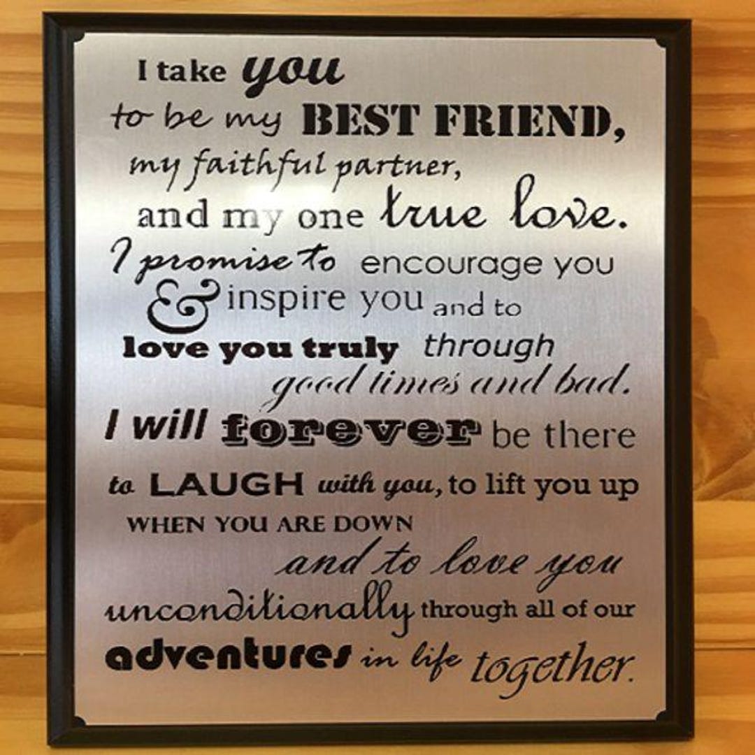 I Take You Plaque - Etsy