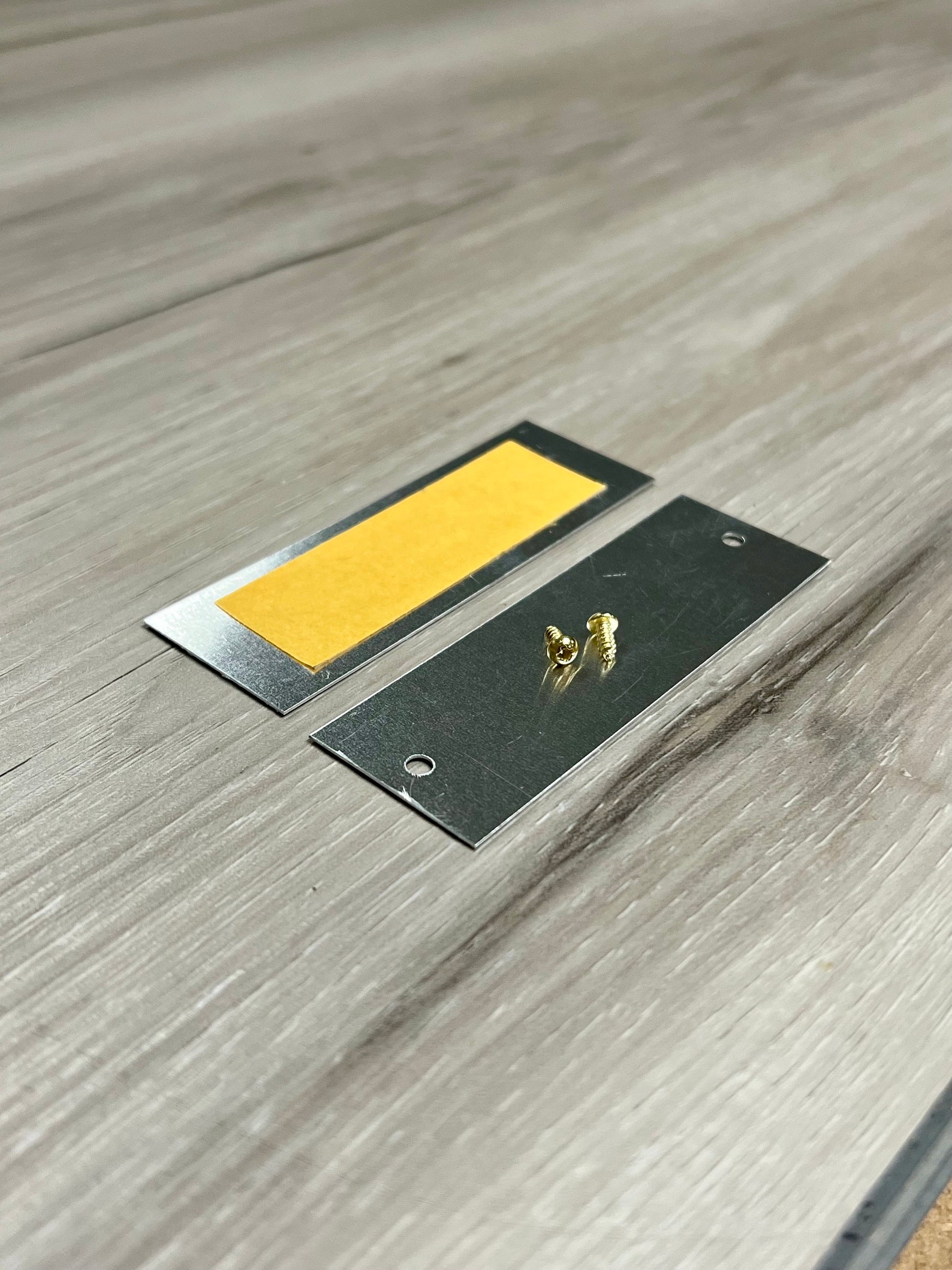 3x1 Gold Aluminum Plate W/ Black Print Custom Personalized Plate ...