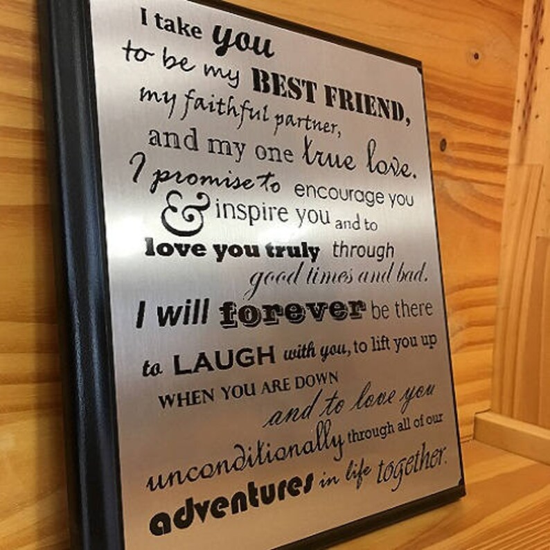 I Take You Plaque - Etsy