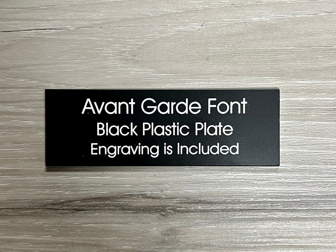 3"x1" Black Plastic Tag W/ White Text - Custom Personalized Plate ...