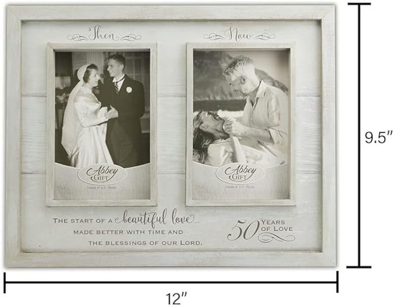Then and Now 50th Anniversary Wood Frame - Etsy