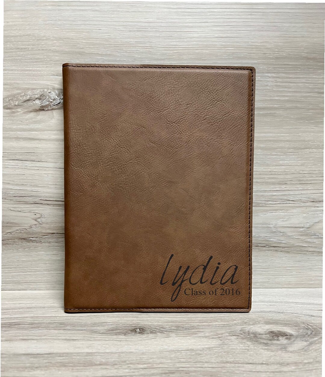 Handwritten Portfolio With Notebook, Pocket & Pen Holder, Engraved ...