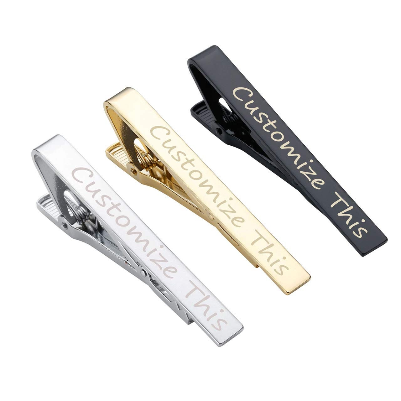 Personalized Custom Stainless Steel Tie Bar Clip - Etsy