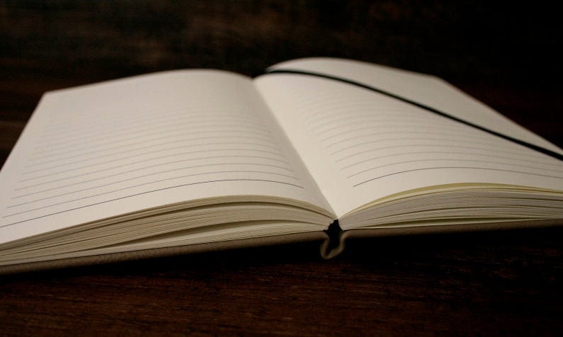 Personalized Leatherette Lined Journal With Cursive Name, Personalized ...