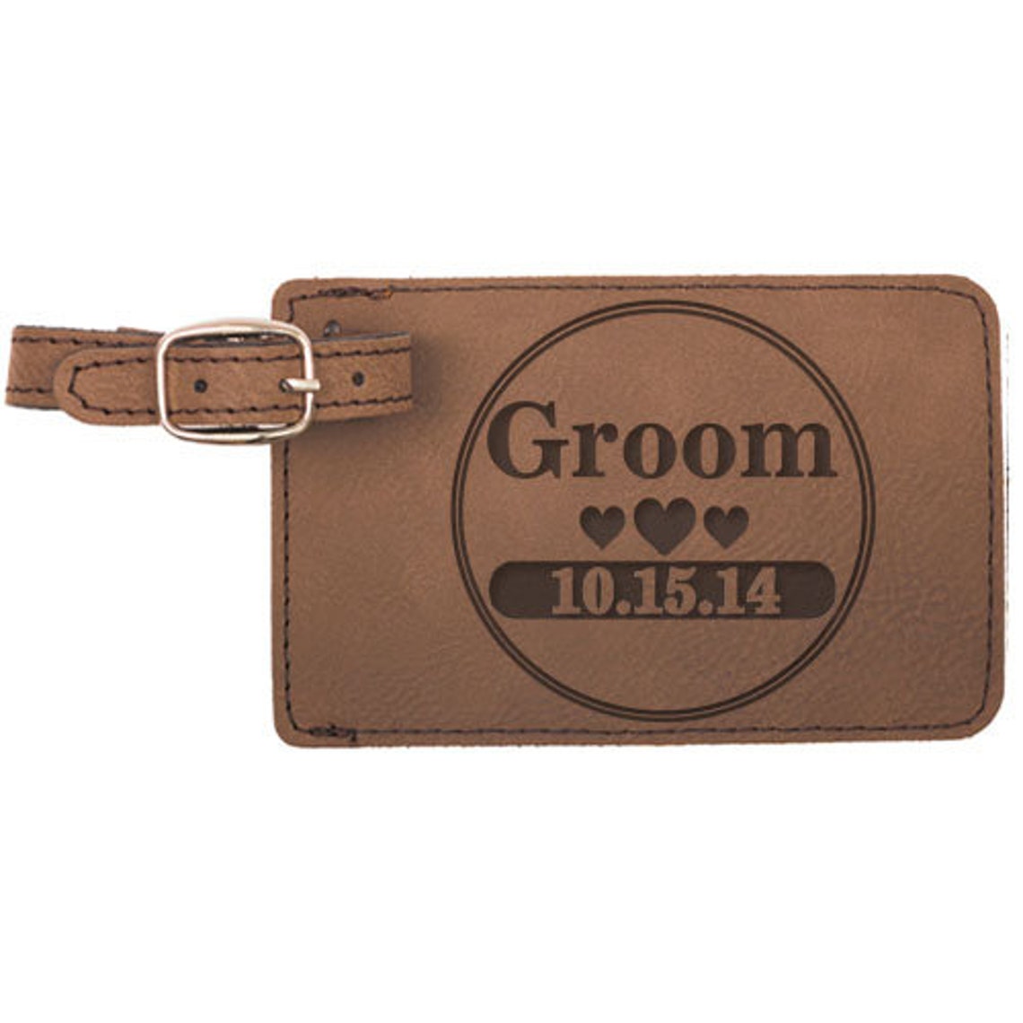 Bride/groom Leather Luggage Tag - Etsy