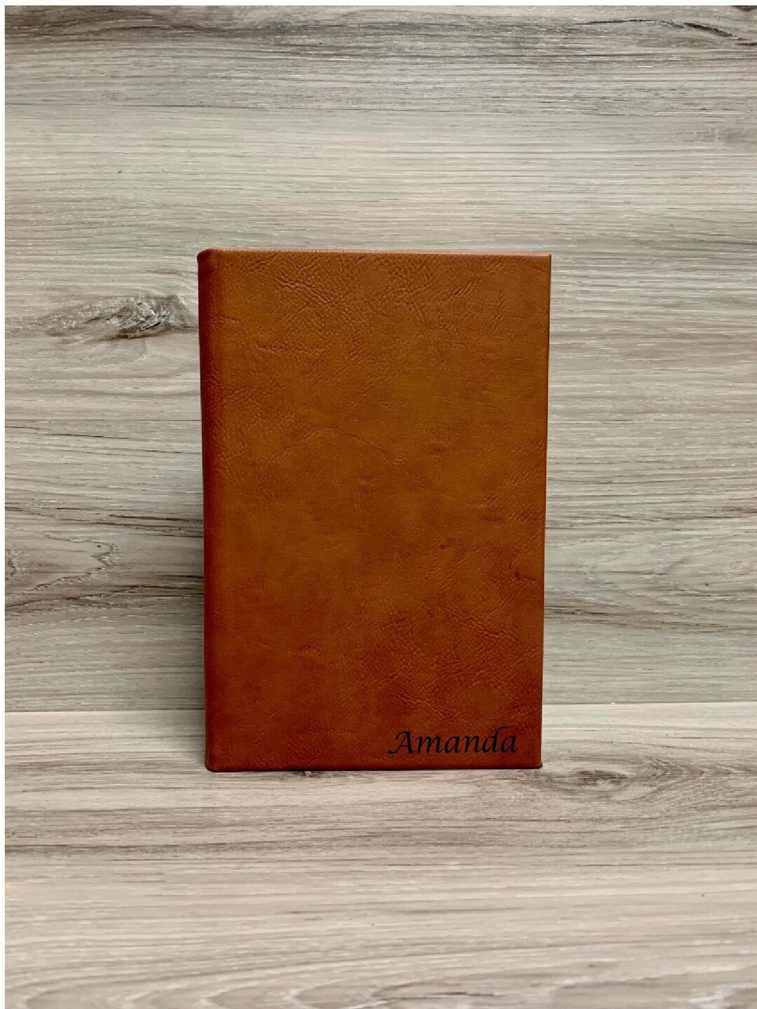 Personalized Leatherette Lined Journal With Cursive Name, Personalized ...