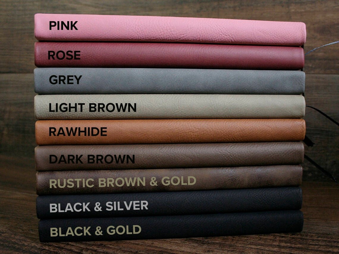 Personalized Leatherette Lined Journal With Cursive Name, Personalized ...