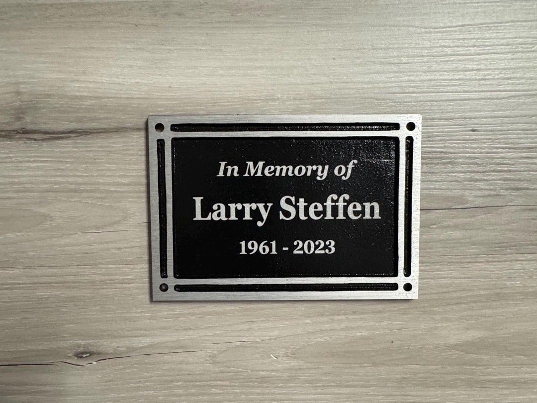 Silver/black Rectangle Cast Aluminum Sign W/ 4 Mounting Screws | 6" X 4 ...