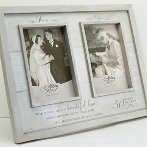 Then and Now 50th Anniversary Wood Frame - Etsy