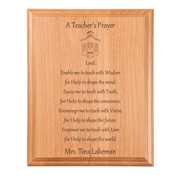 Teacher Prayer Plaque | Etsy