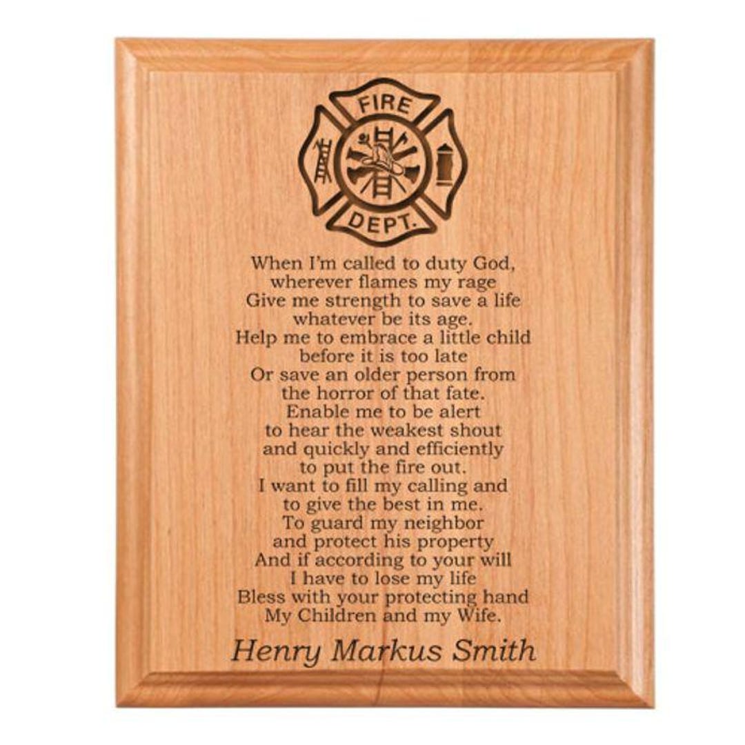 Firefighter Prayer Plaque - Etsy
