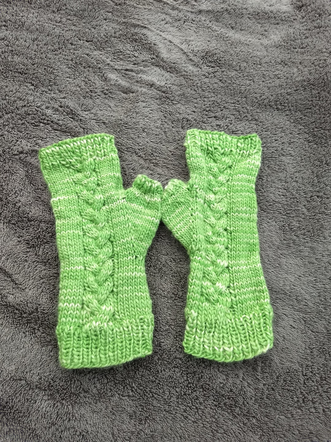 Cabled Fingerless Gloves - Etsy