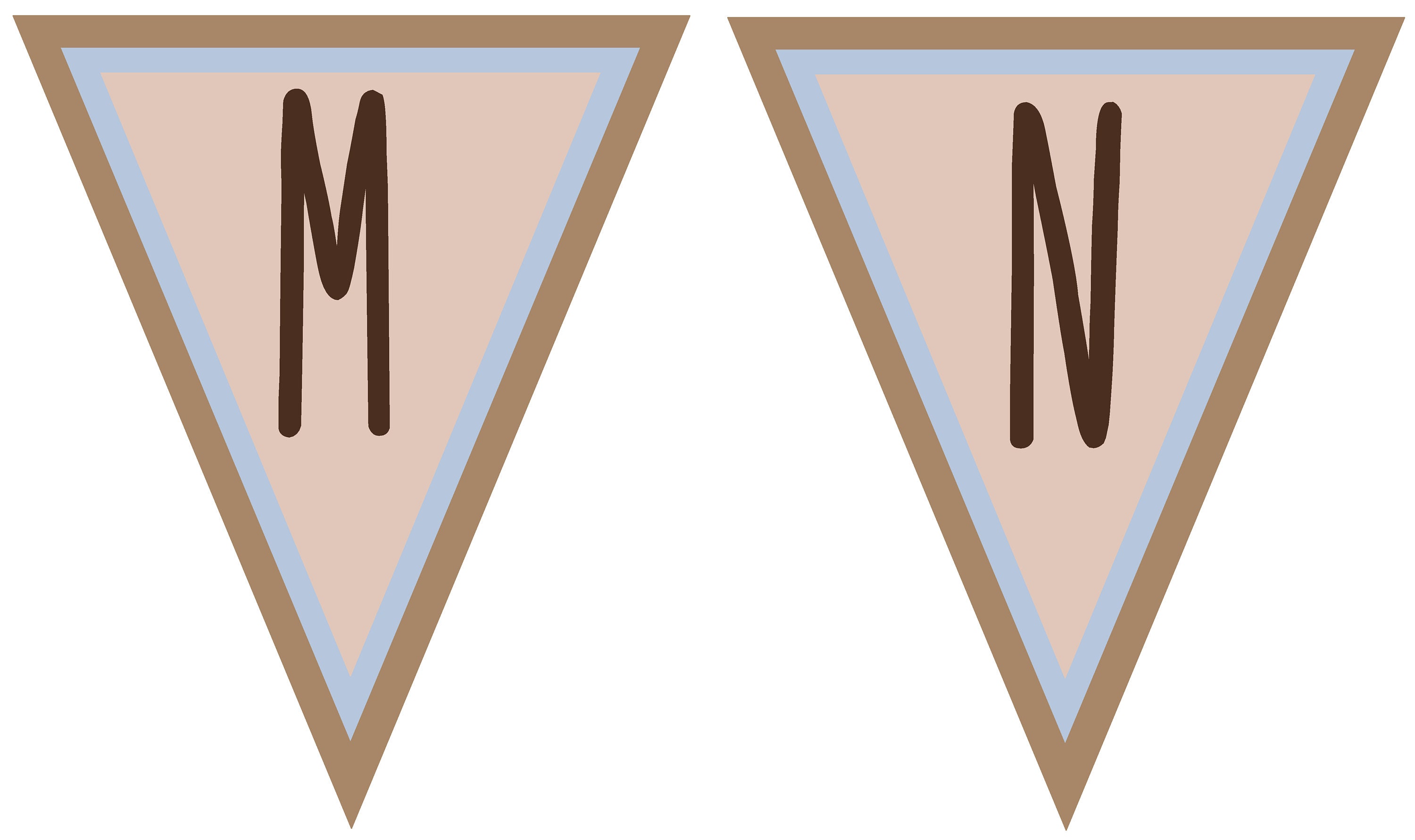 DIGITAL Alphabet and Number Bunting Baby Shower Bridal Shower Birthday ...