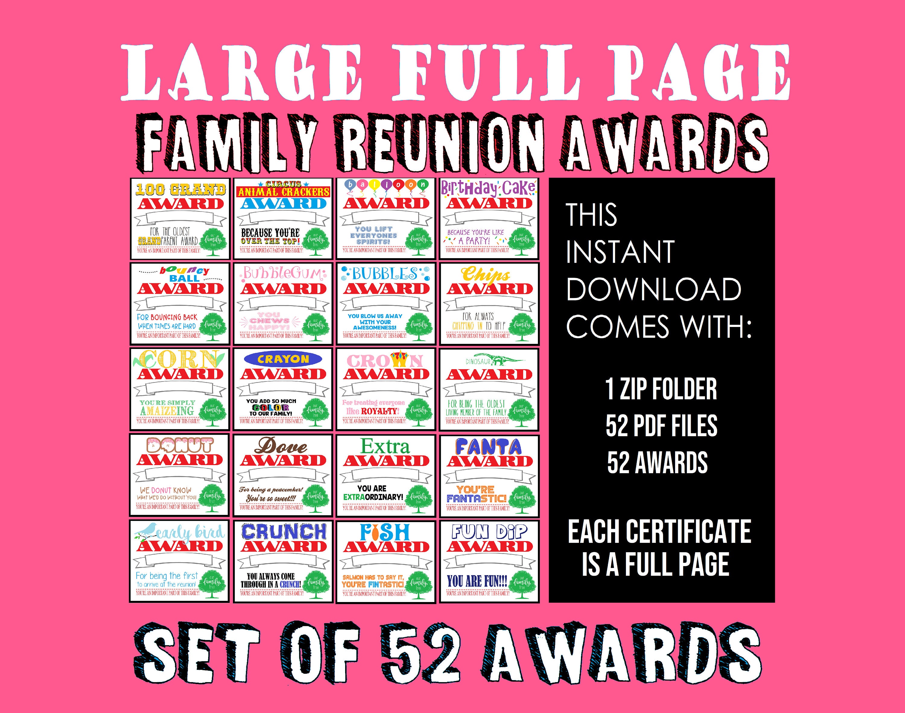 DIGITAL Family Reunion LARGE Awards Full Page Instant Download Zip digital-family-reunion-large-awards-full-page-instant-download-zip