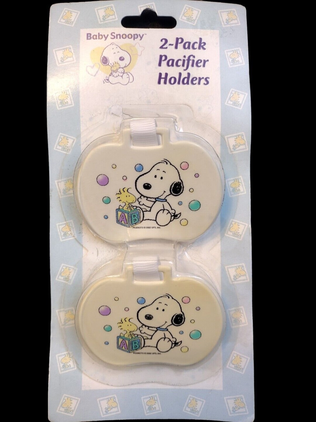 Vintage Baby Snoopy Woodstock Pacifier and Holder 2002 Rare 2 - Etsy