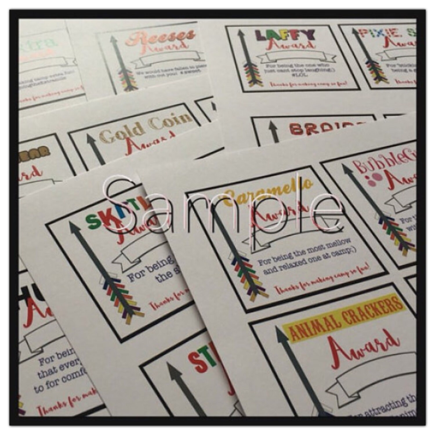 PRINTABLE Girls Camp Awards Set of 40 Camping Gift Tags Young - Etsy