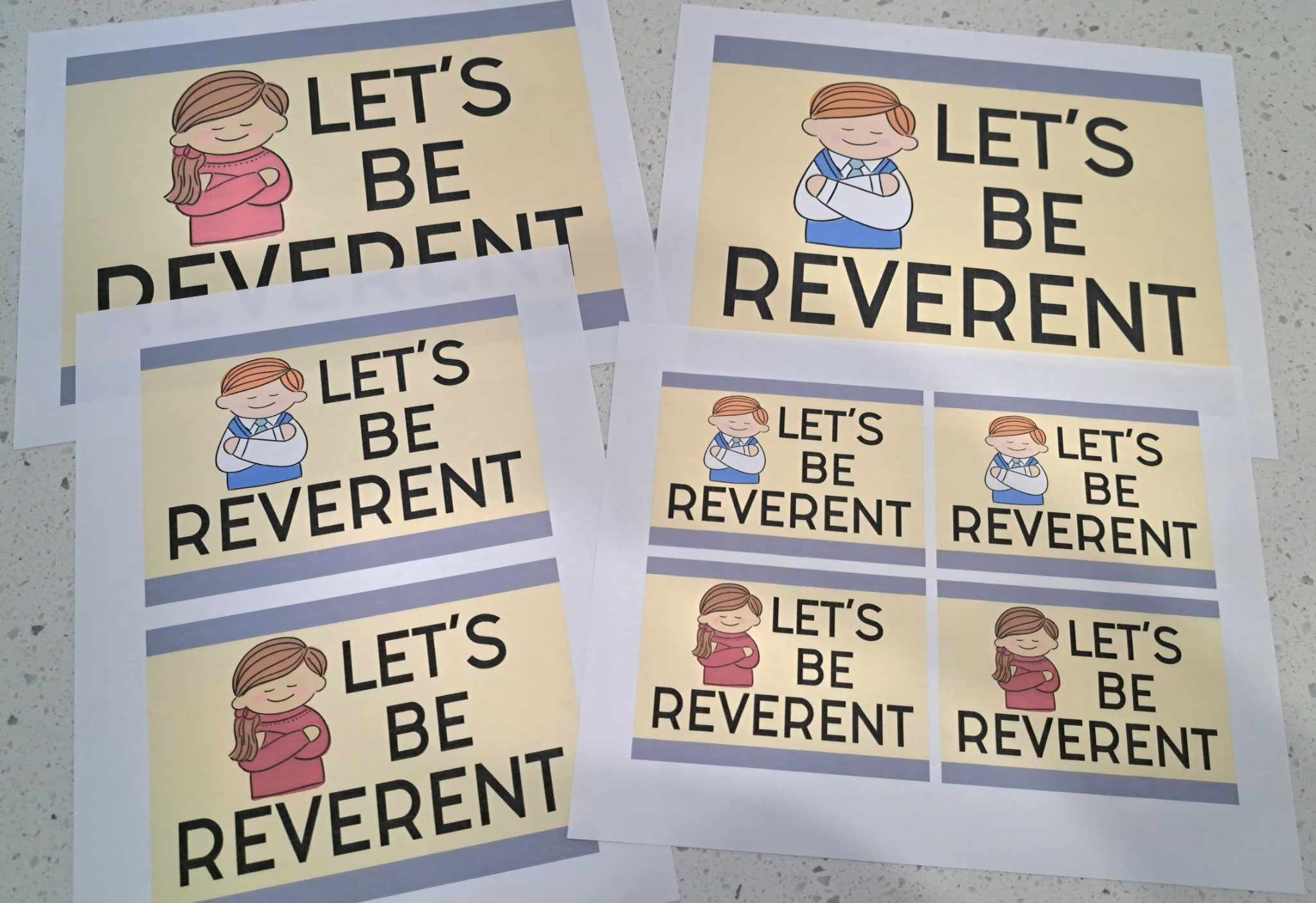 DIGITAL Reverence Tags and Signs for Primary Helpers Church Sunday ...