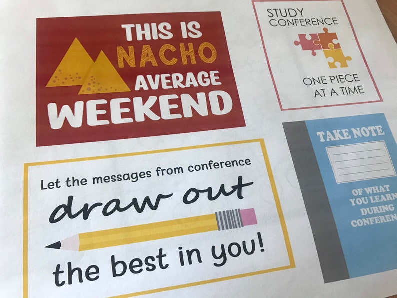 Printable DIGITAL Conference 12 Tags Ideas Fun Cute Activity General ...