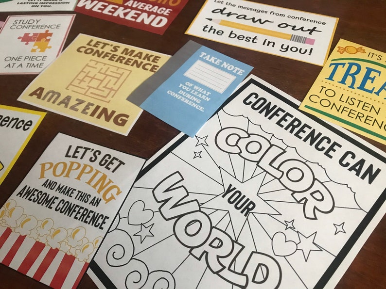 Printable DIGITAL Conference 12 Tags Ideas Fun Cute Activity General ...