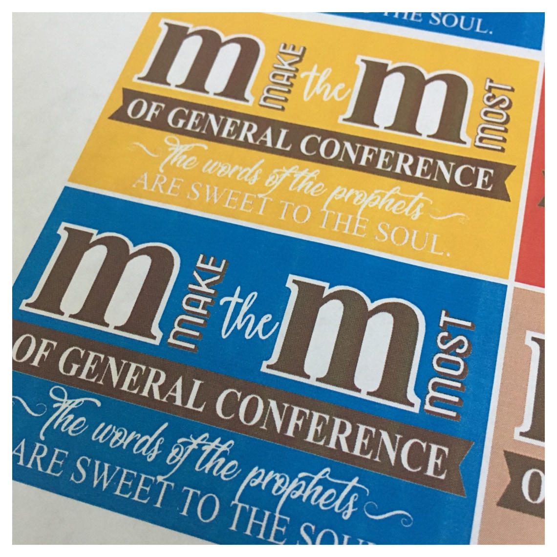 DIGITAL General Conference Treat Handout 4 Sizes Tags Labels Instant ...