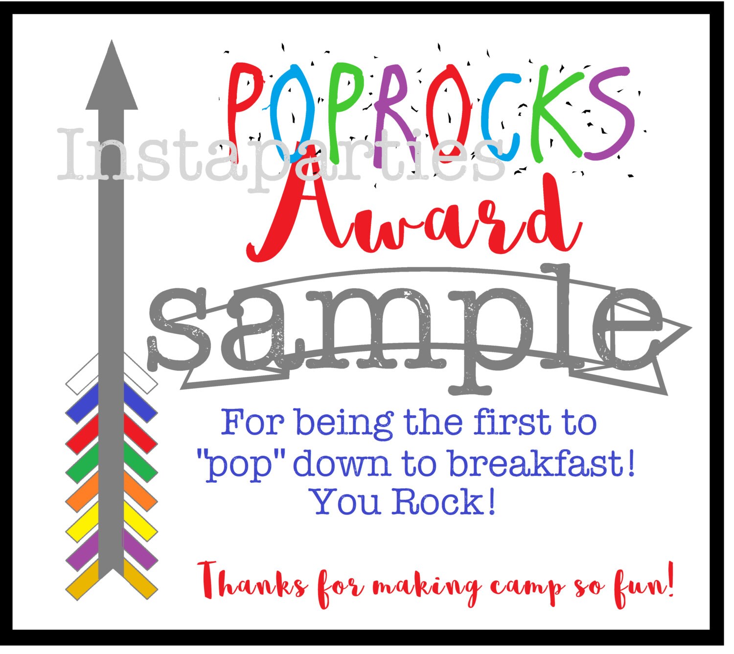 PRINTABLE Girls Camp Awards Set of 40 Camping Gift Tags Young Women ...