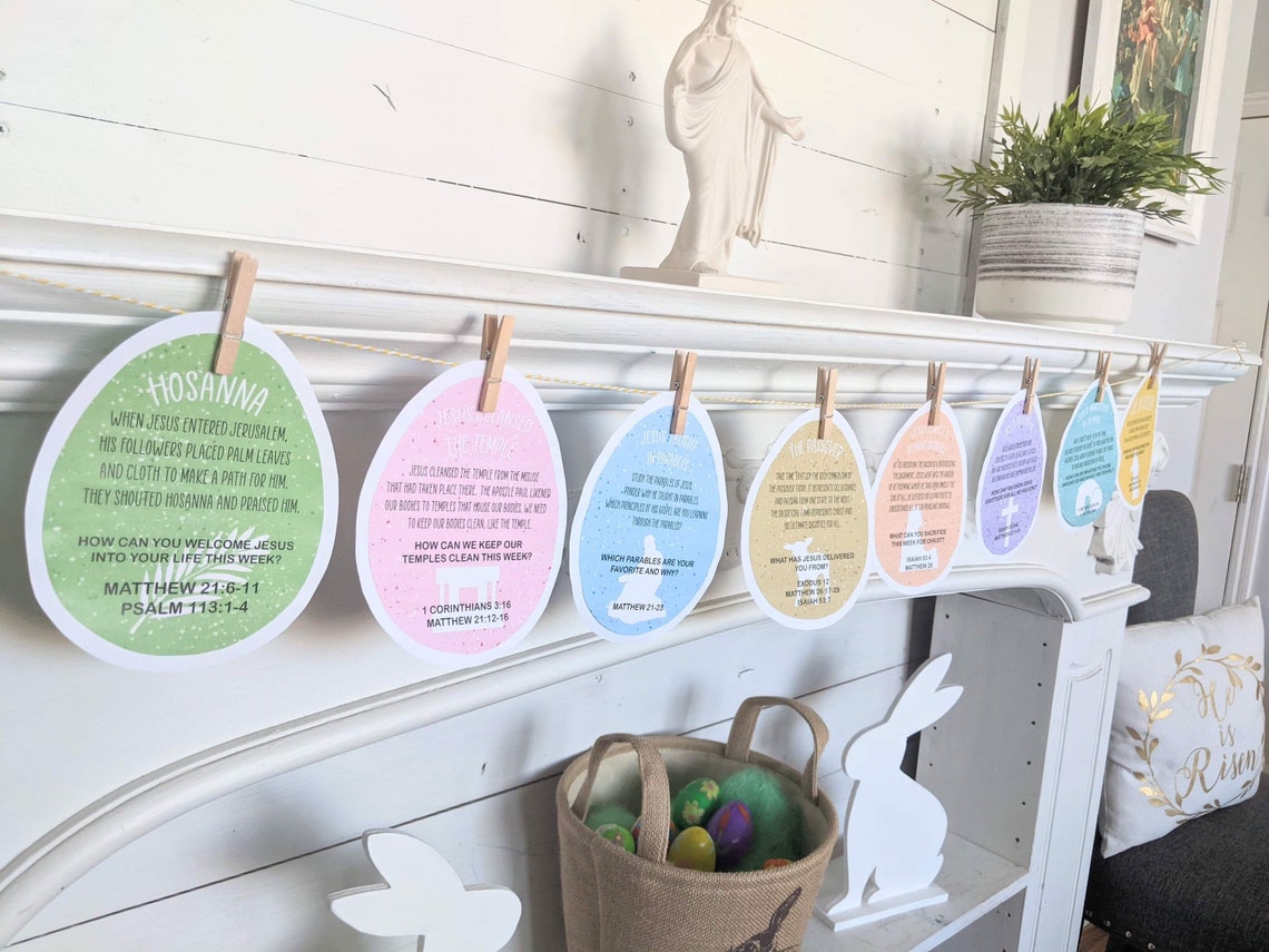 PRINTABLE Easter Egg Countdown Banner Digital Bible Latter Day Saint ...