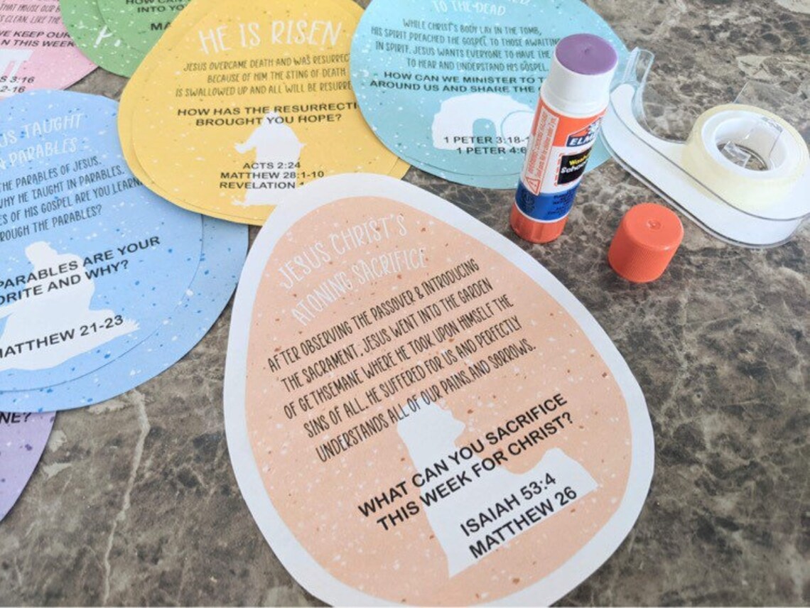 PRINTABLE Easter Egg Countdown Banner Digital Bible Jesus Last | Etsy